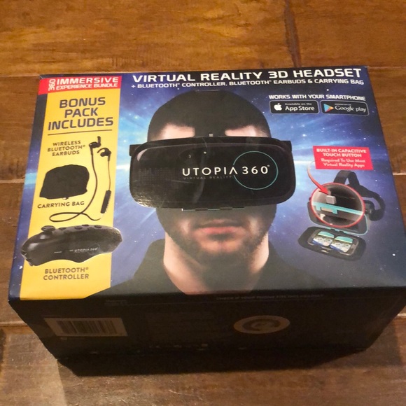 Toys | Utopia 36 Virtual Reality 3d Headset Bluetooth Controller ...